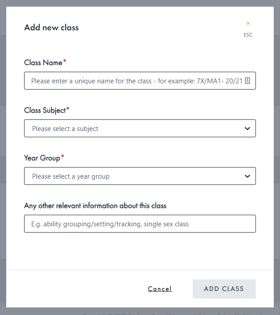 How do I add a class?